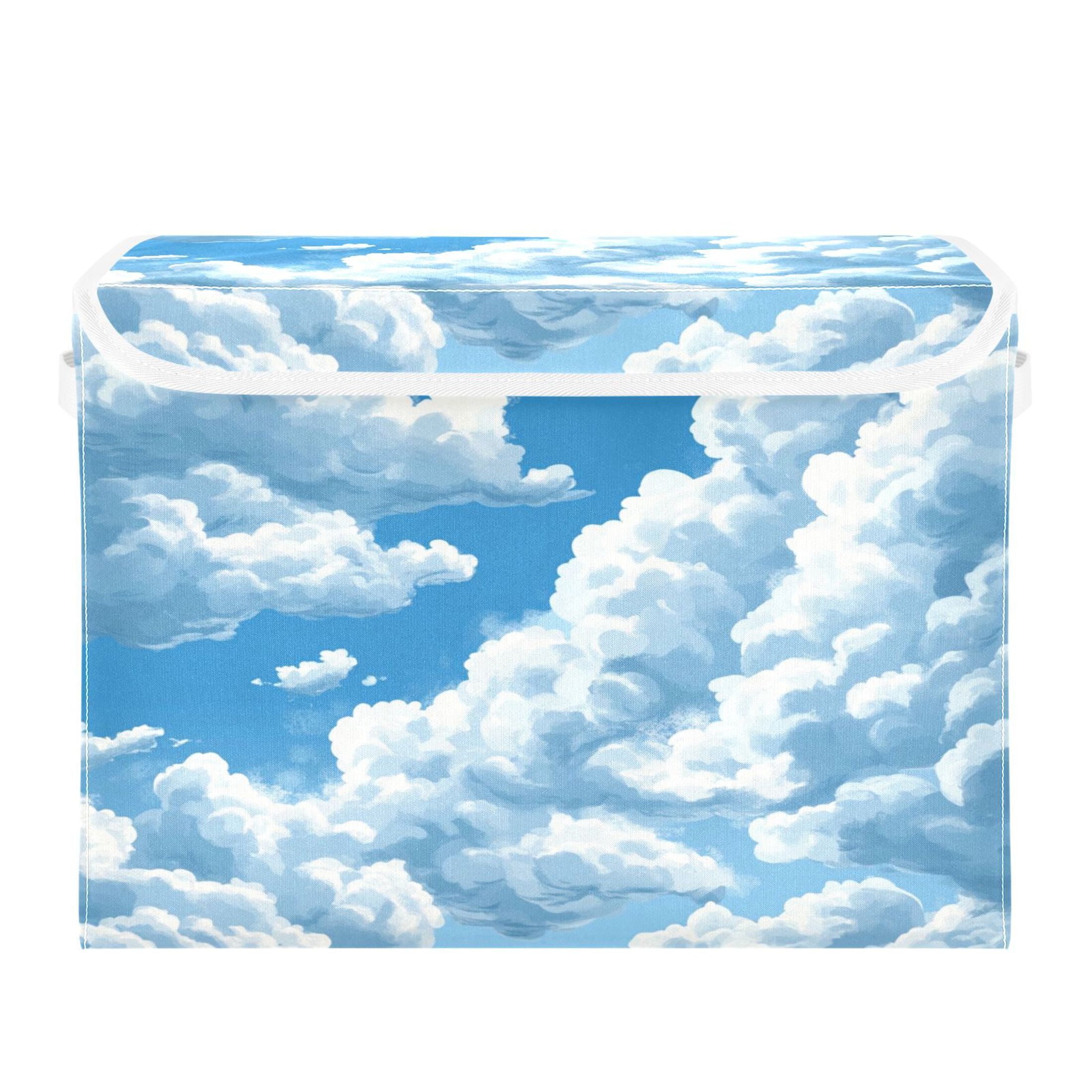 Storage Box With Lid 16.5x12.6x11.8In Foldable Stacked Household ...