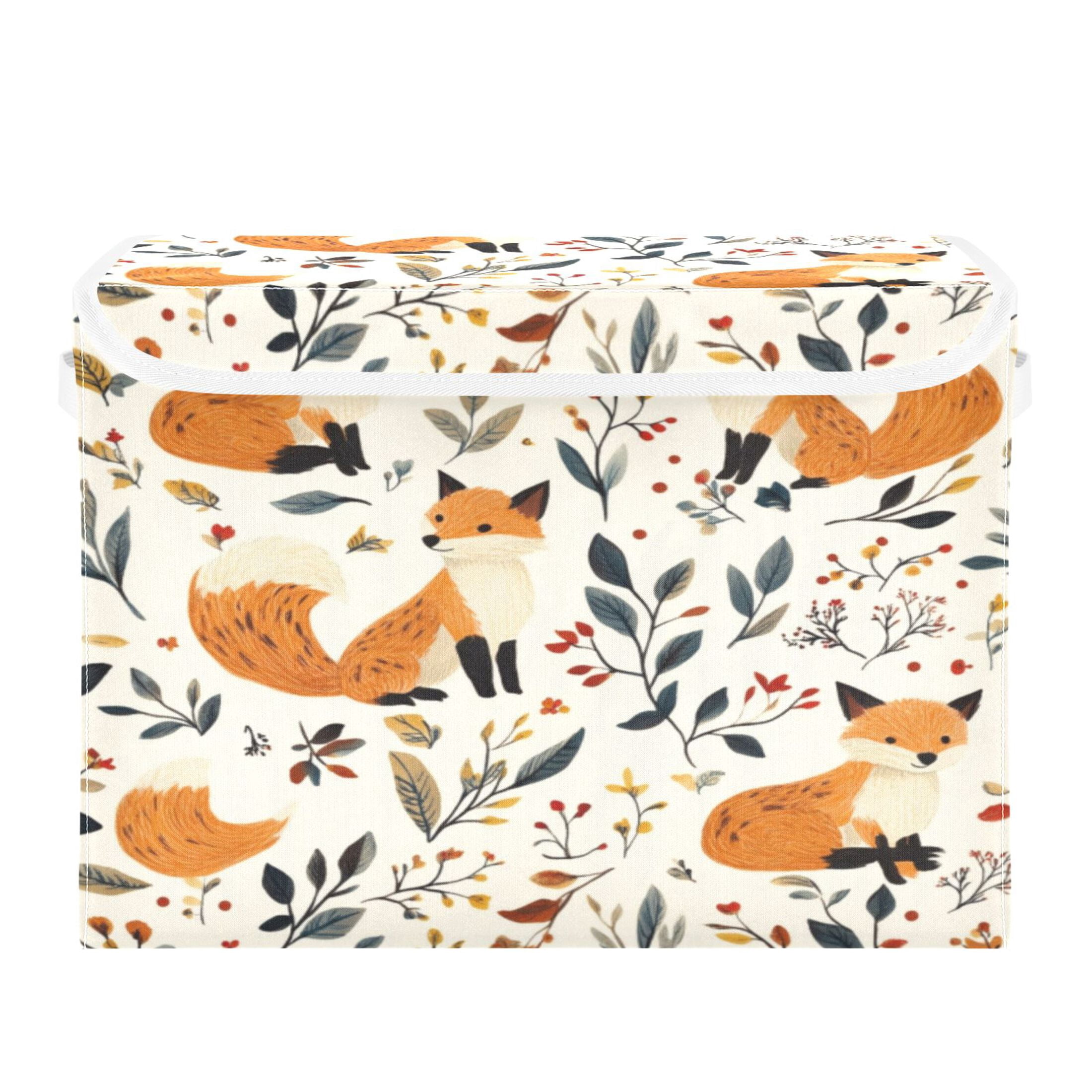 Storage Box With Lid 16.5x12.6x11.8In Foldable Stacked Household ...