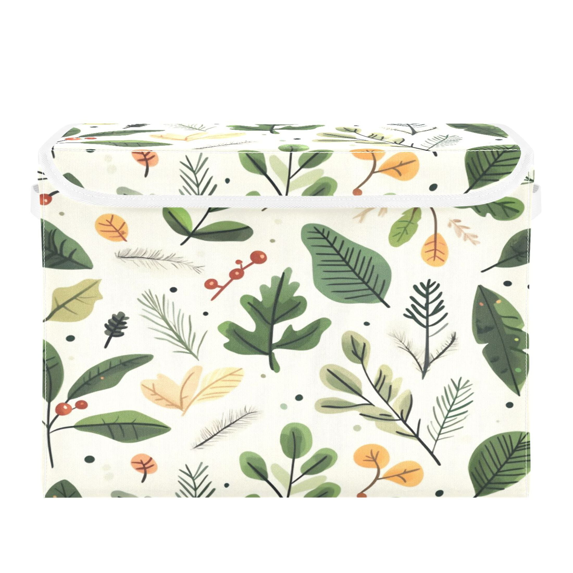Storage Box With Lid 16.5x12.6x11.8In Foldable Stacked Household ...