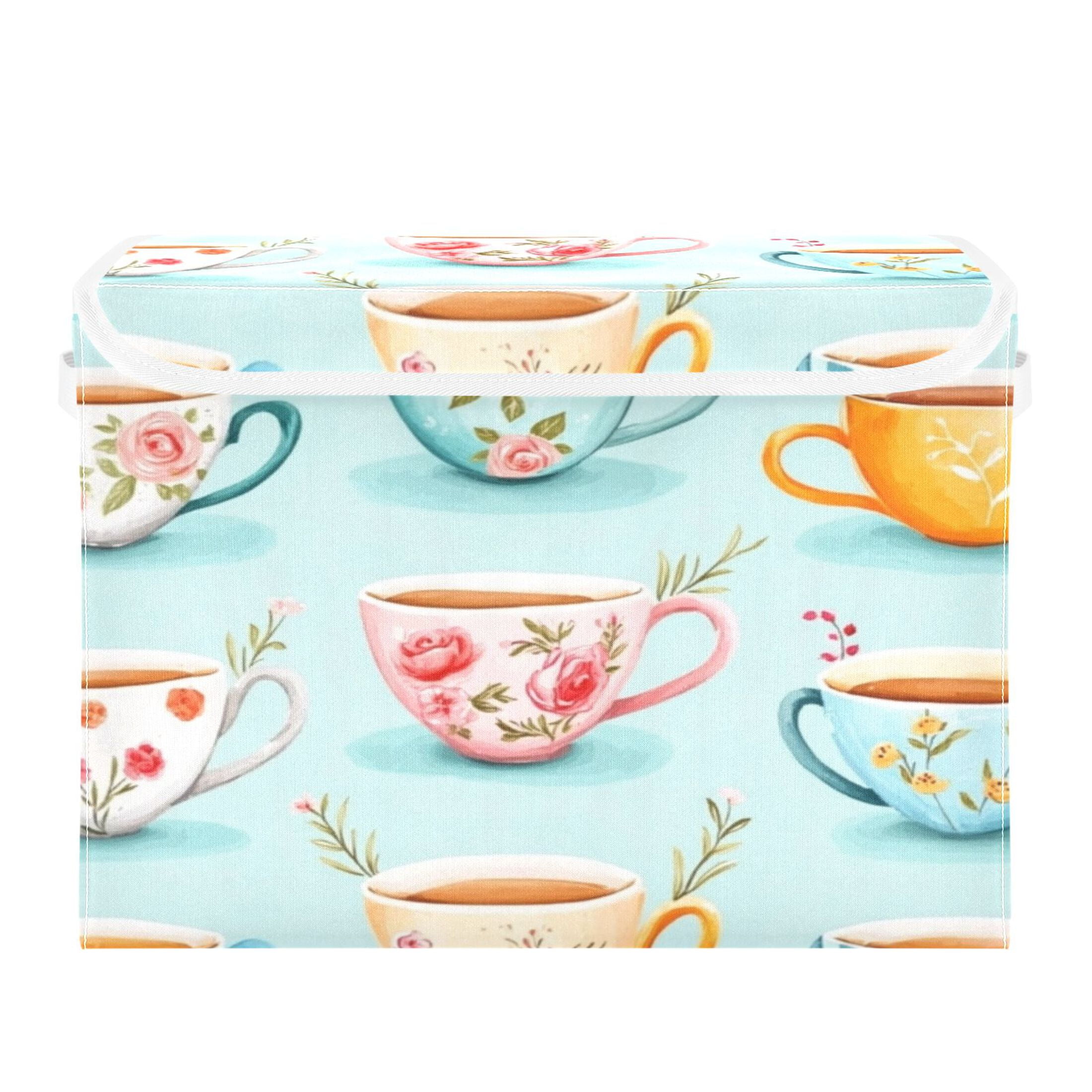Storage Box With Lid 16.5x12.6x11.8In Foldable Stacked Household ...