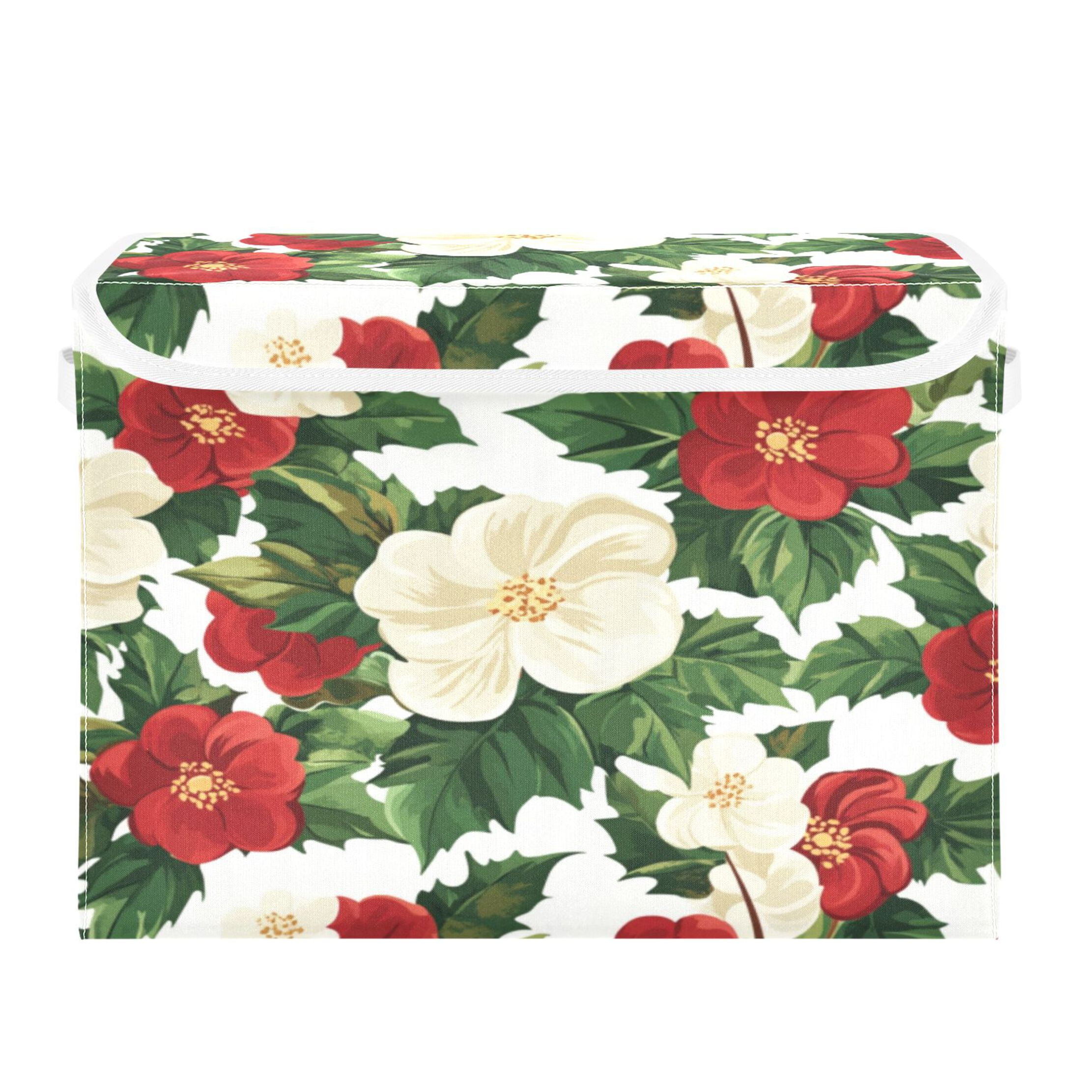 Storage Box With Lid 16.5x12.6x11.8In Foldable Stacked Household ...