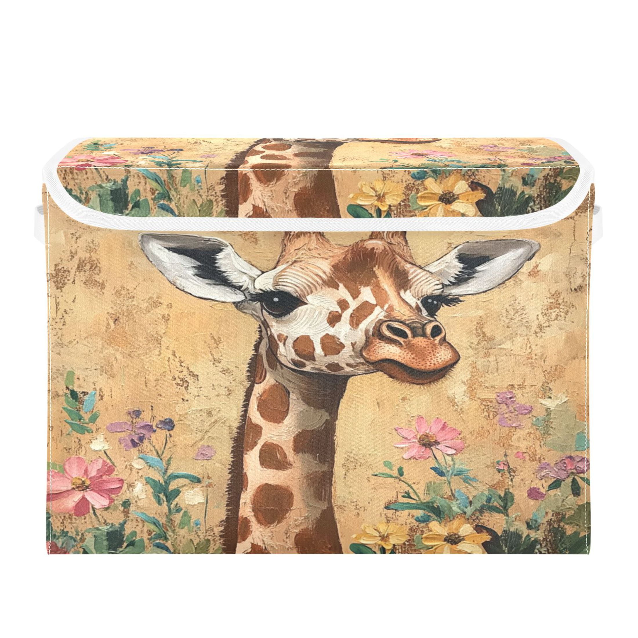 Storage Box With Lid 16.5x12.6x11.8In Foldable Stacked Household ...