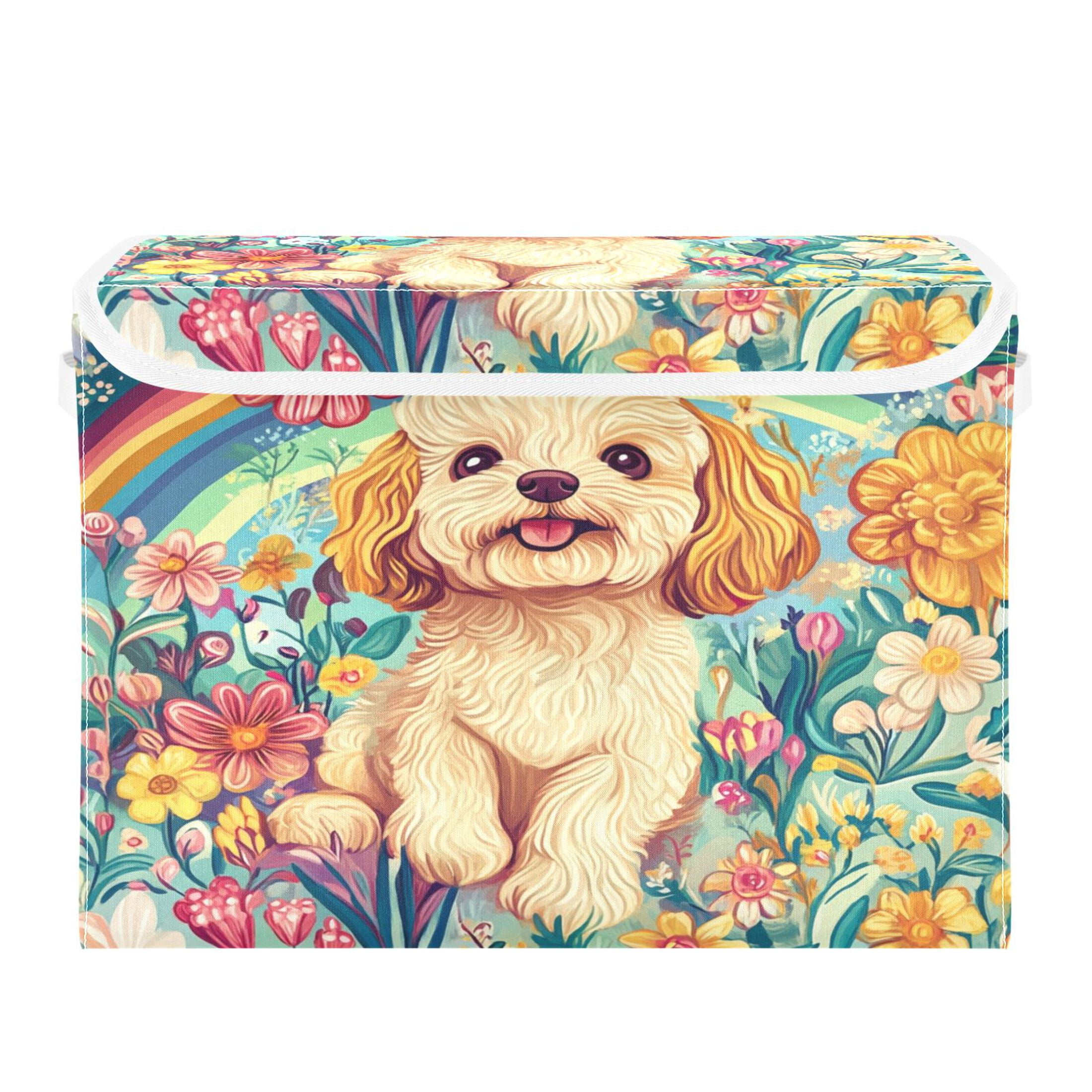 Storage Box With Lid 16.5x12.6x11.8In Foldable Stacked Household ...