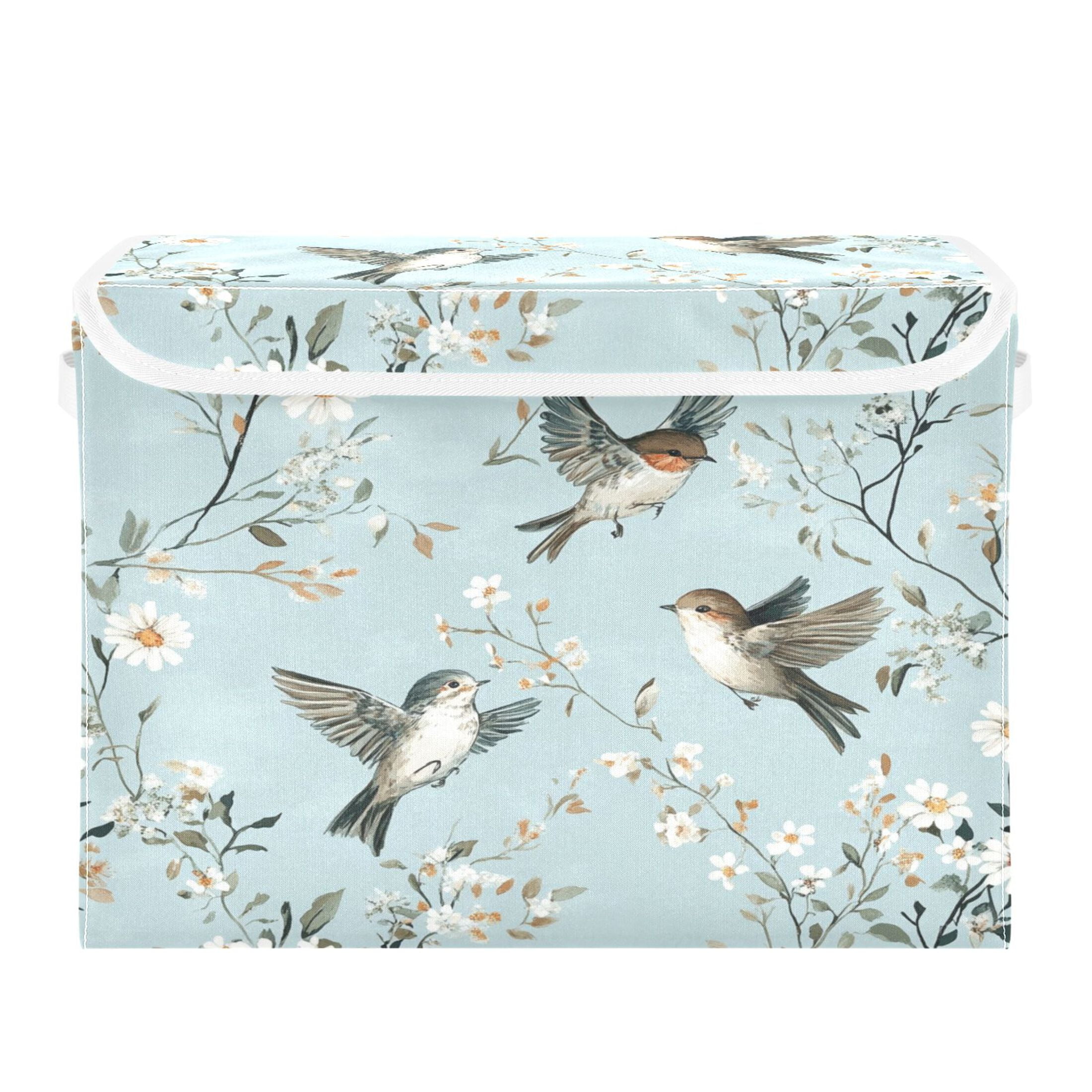 Storage Box With Lid 16.5x12.6x11.8In Foldable Stacked Household ...