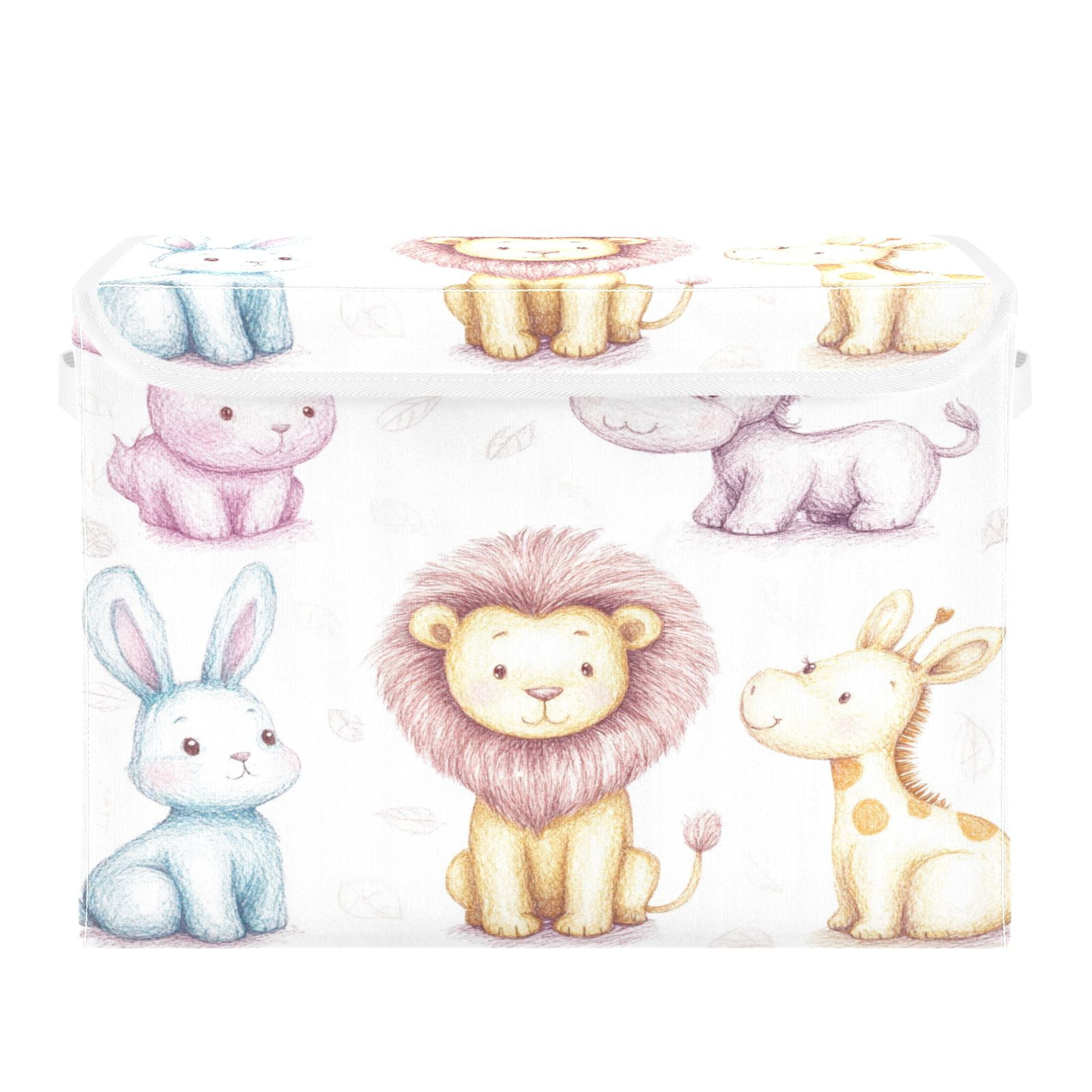 Storage Box With Lid 16.5x12.6x11.8In Foldable Stacked Household ...