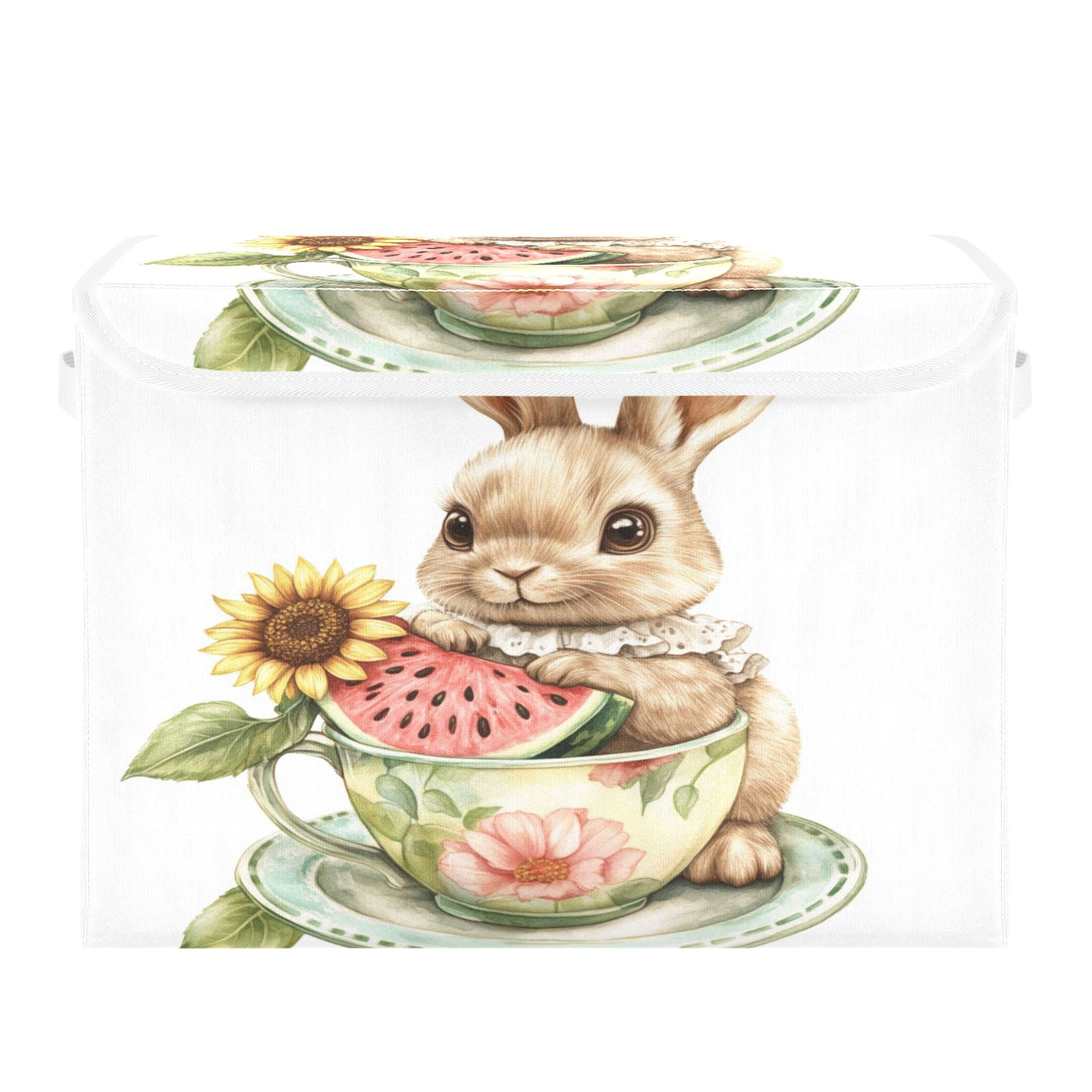 Storage Box With Lid 16.5x12.6x11.8In Foldable Stacked Household ...