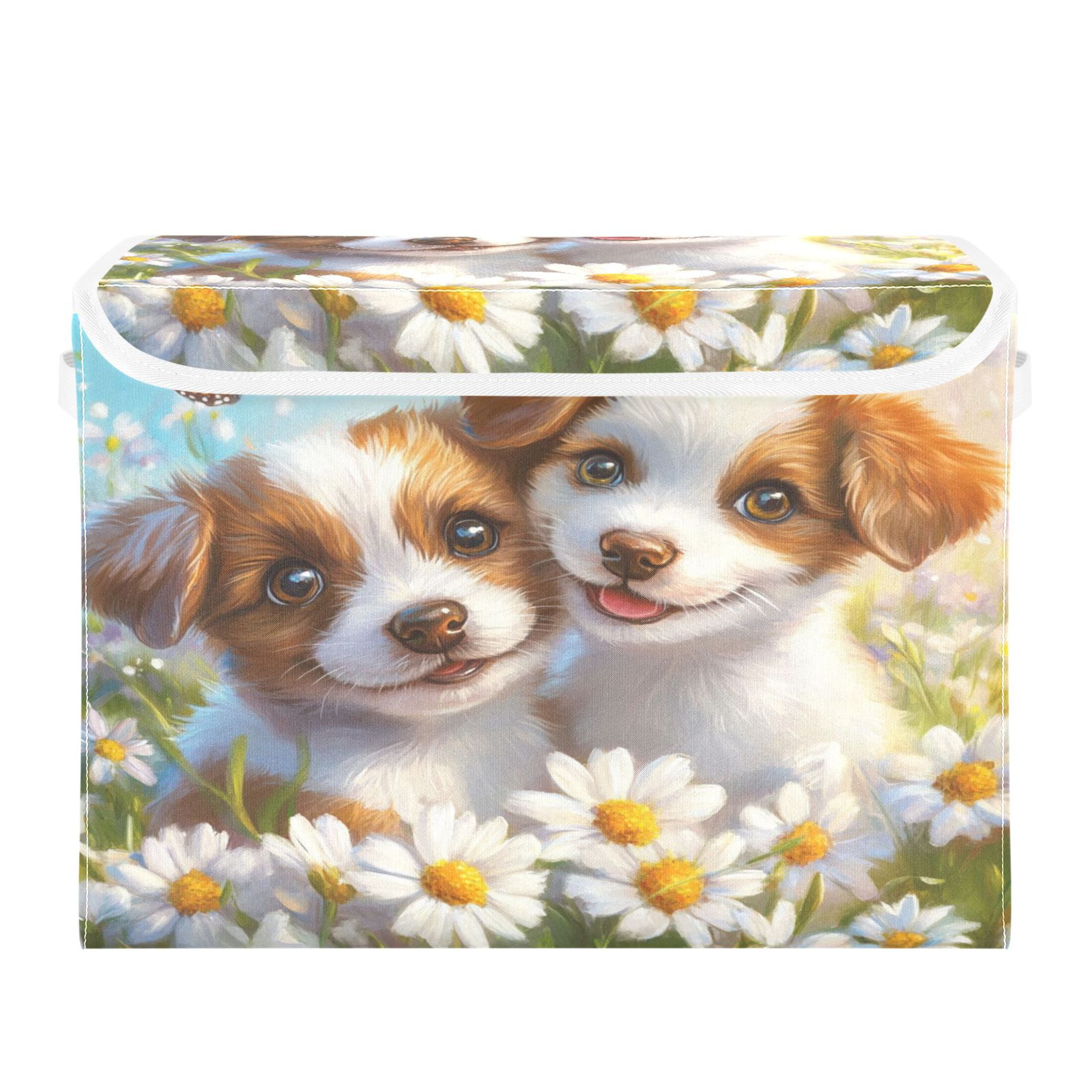 Storage Box With Lid 16.5x12.6x11.8In Foldable Stacked Household ...