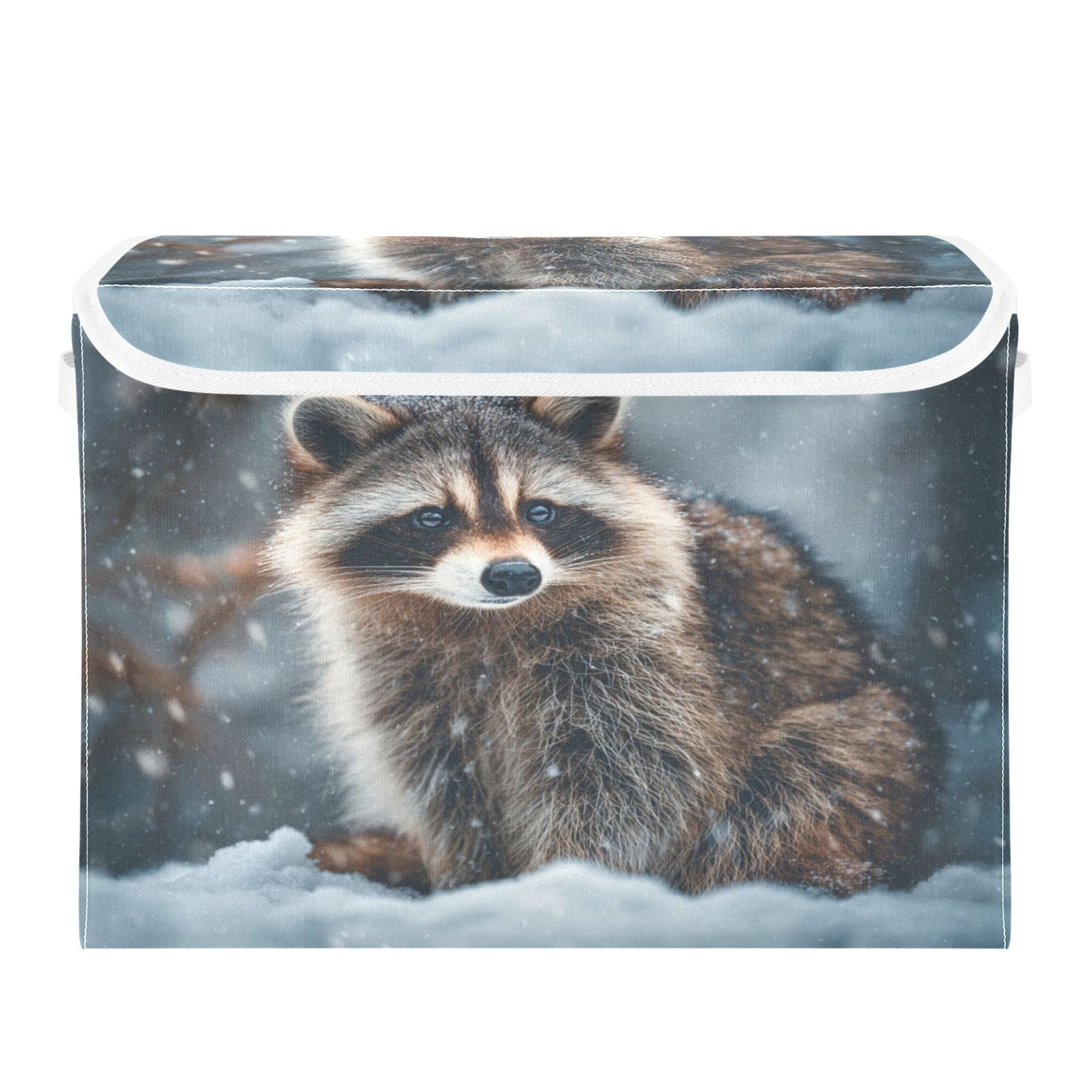 Storage Box With Lid 16.5x12.6x11.8In Lidded Home Storage Bins Foldable ...