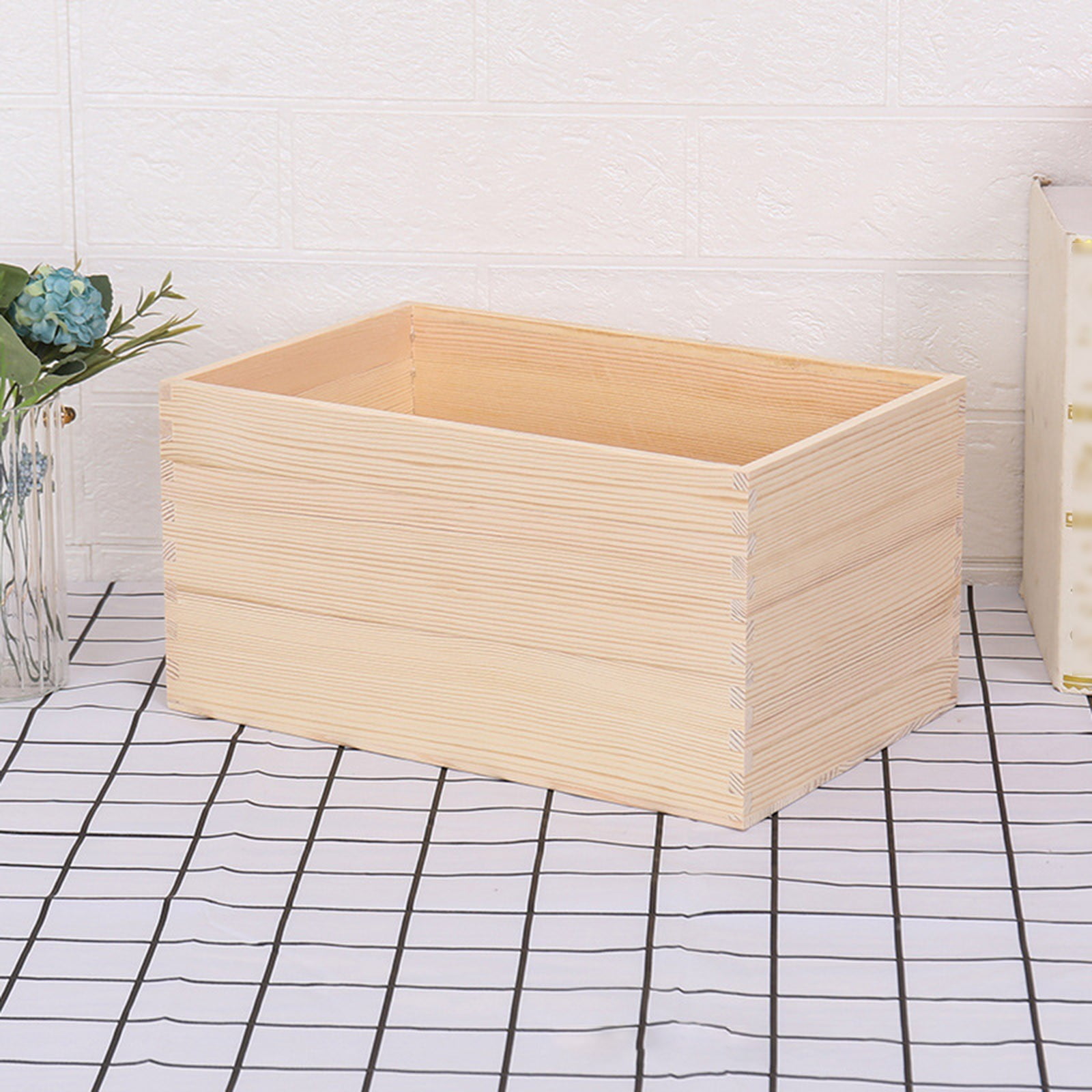 Storage Box Wood Pellet Storage Containers Wheeled Drawer Storage Box ...