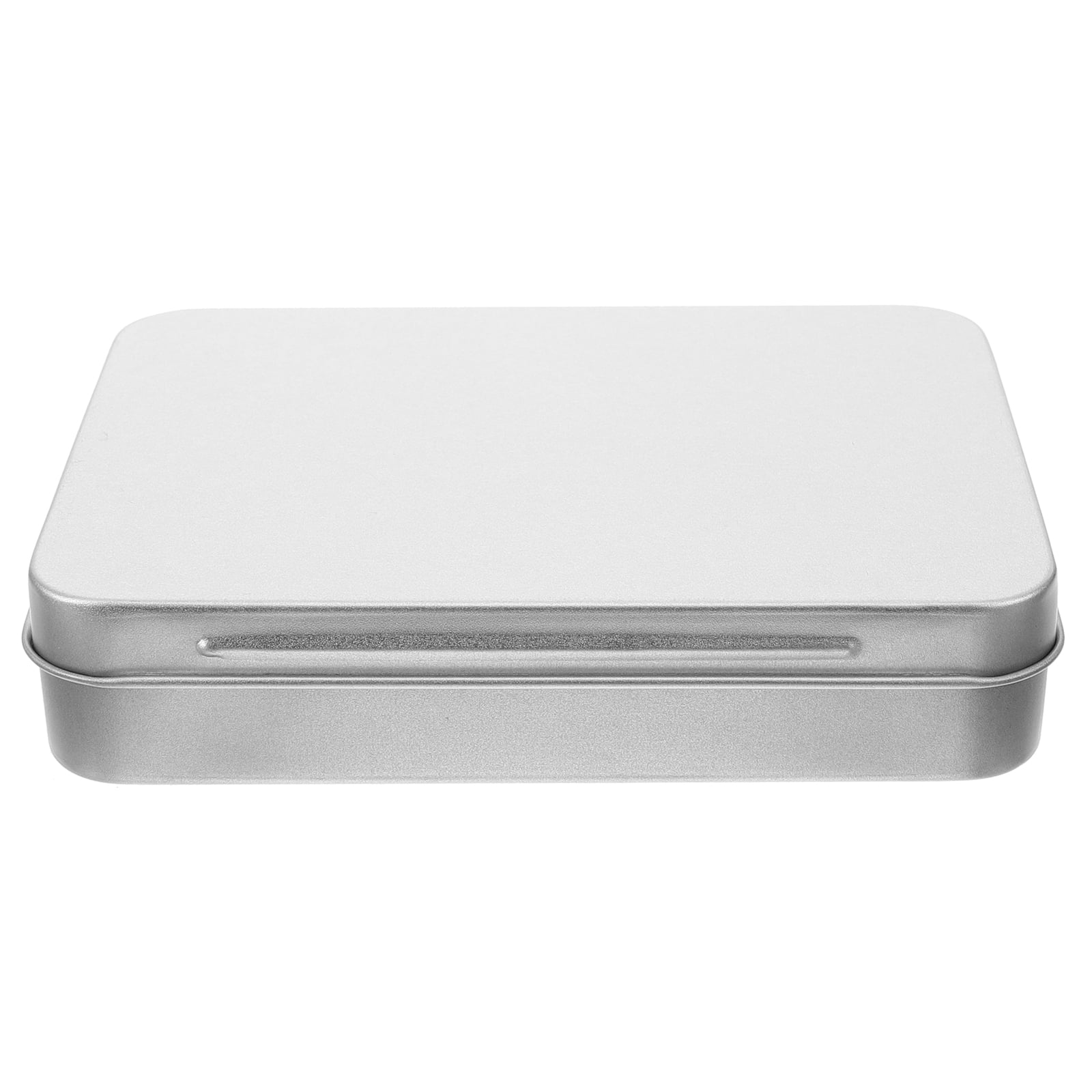 Storage Box with Hinge Lid Tin Box Container Outdoor Activity Storage ...