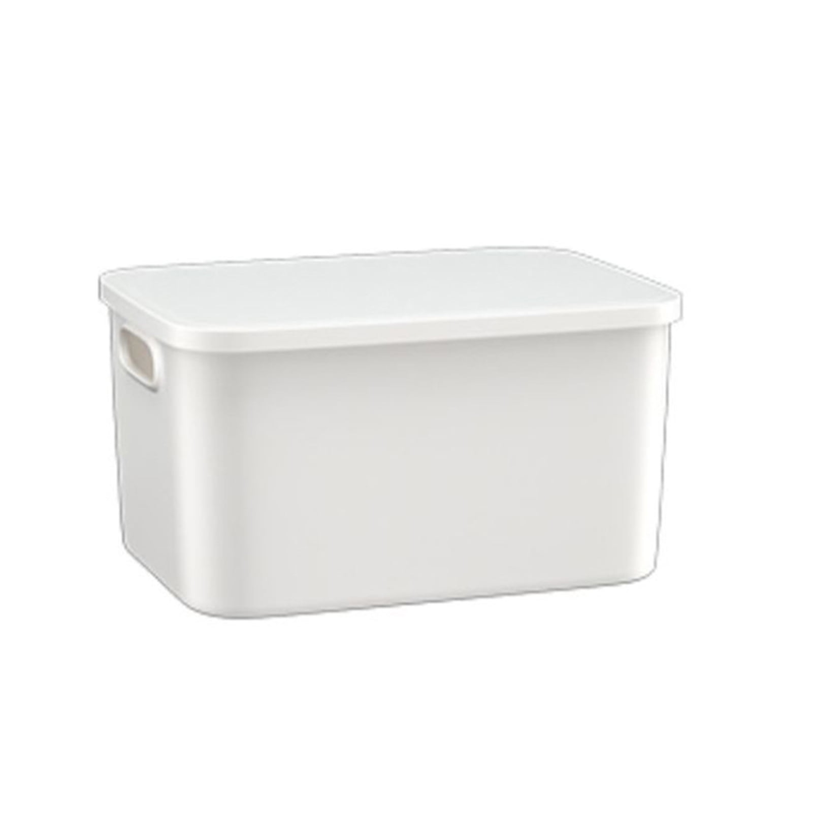 Storage Box with Lid - Side Handle - Non-slip Bottom - Space Saving ...