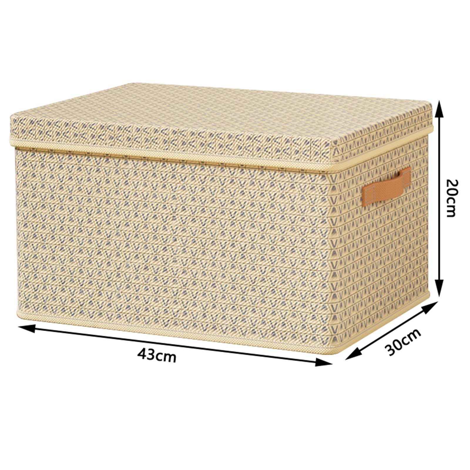 Storage Boxes with Lids Fabric Decorative,Larger Collapsible Storage ...