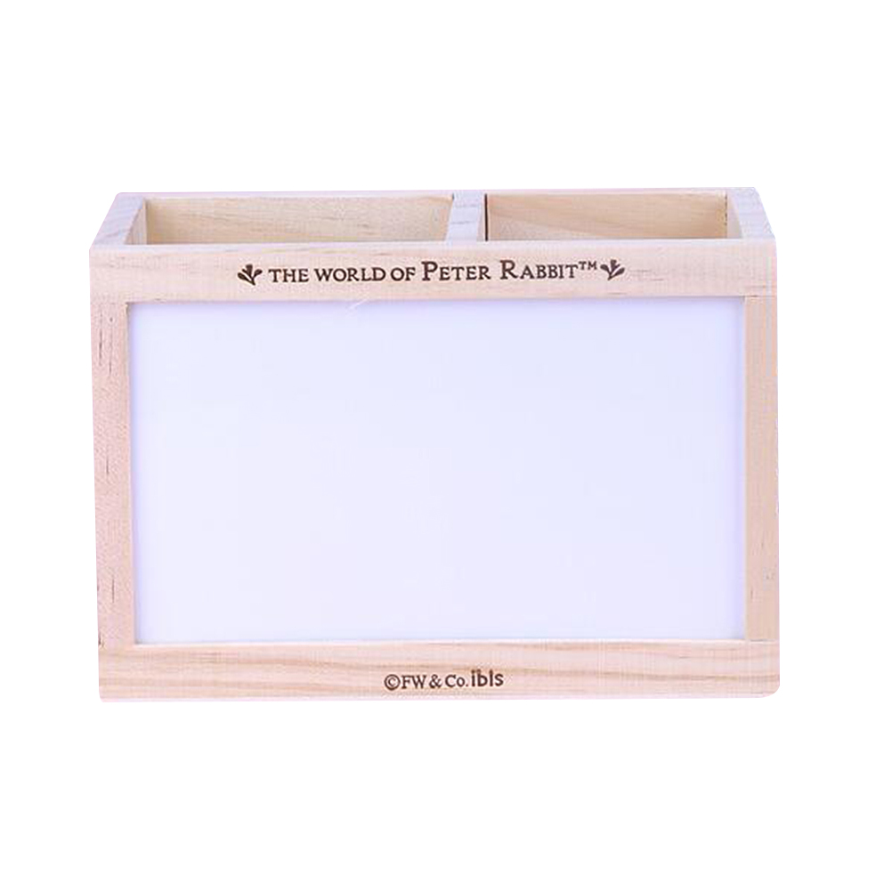 Storage Boxes Wooden Double Deck DIY Storage Box Stationery Pen Holder ...