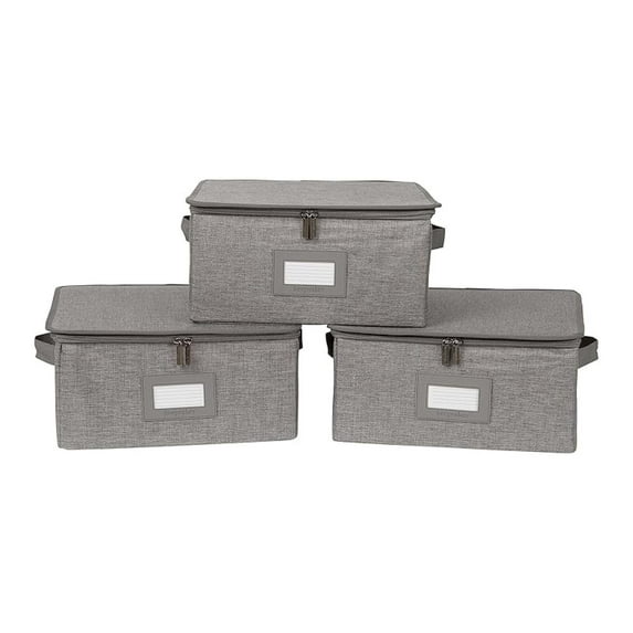 Storage Boxes Zip Top - Heavy Duty Fabric Storage Containers ...