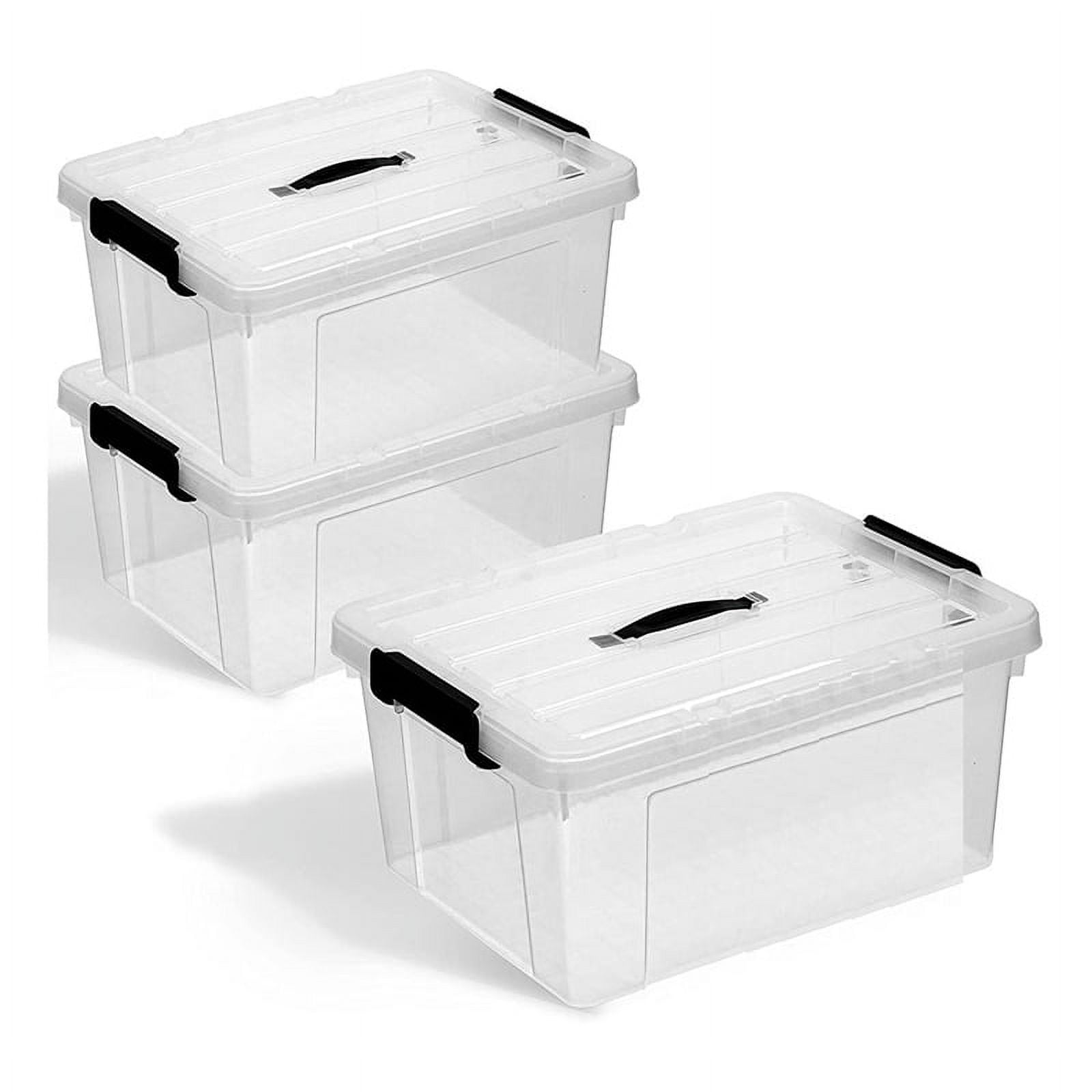 Storage Boxes with Lids, 3, Modern Stacking Boxes for Organisation and ...