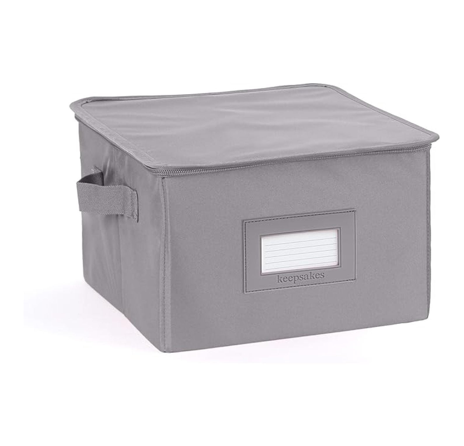 Storage Boxes with Lids - Graphite 10x10x10 - Zip Top Fabric Storage ...