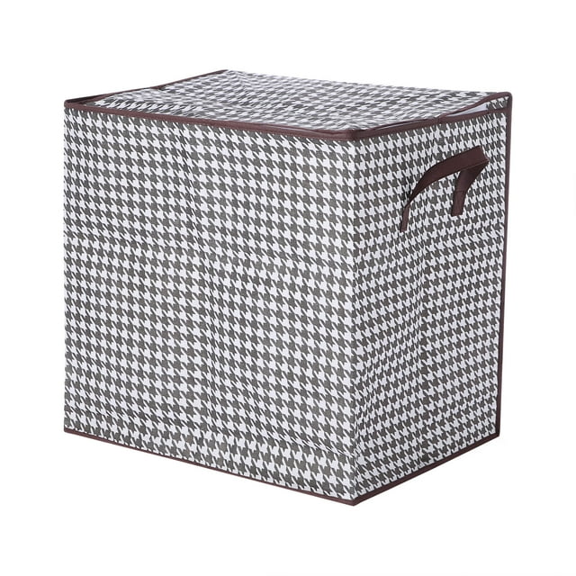 Storage Boxes with Lids Houndstooth Clothes Quilt Bins Container ...