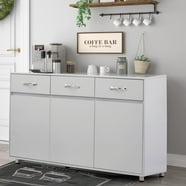 Gymax Buffet Sideboard Console Table Server Cupboard Cabinet w/2 ...