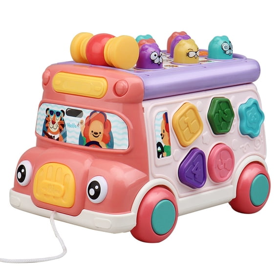 Storage Bus Bilingual Whac-A-Mole Bus Toy - English Chinese Light Sound ...