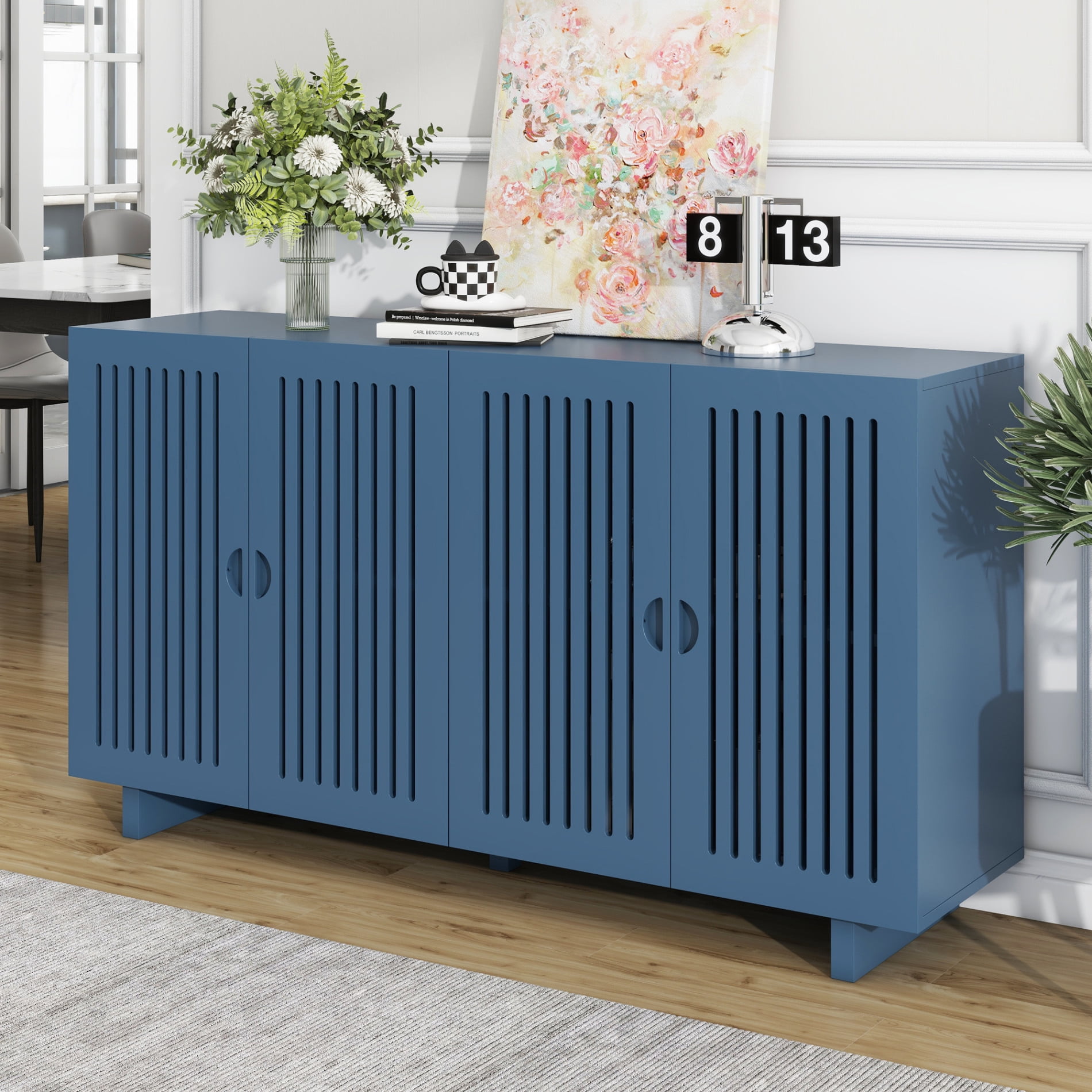 Storage Cabinet with 2 Doors, Modern Sideboard Buffet Cabinet with ...