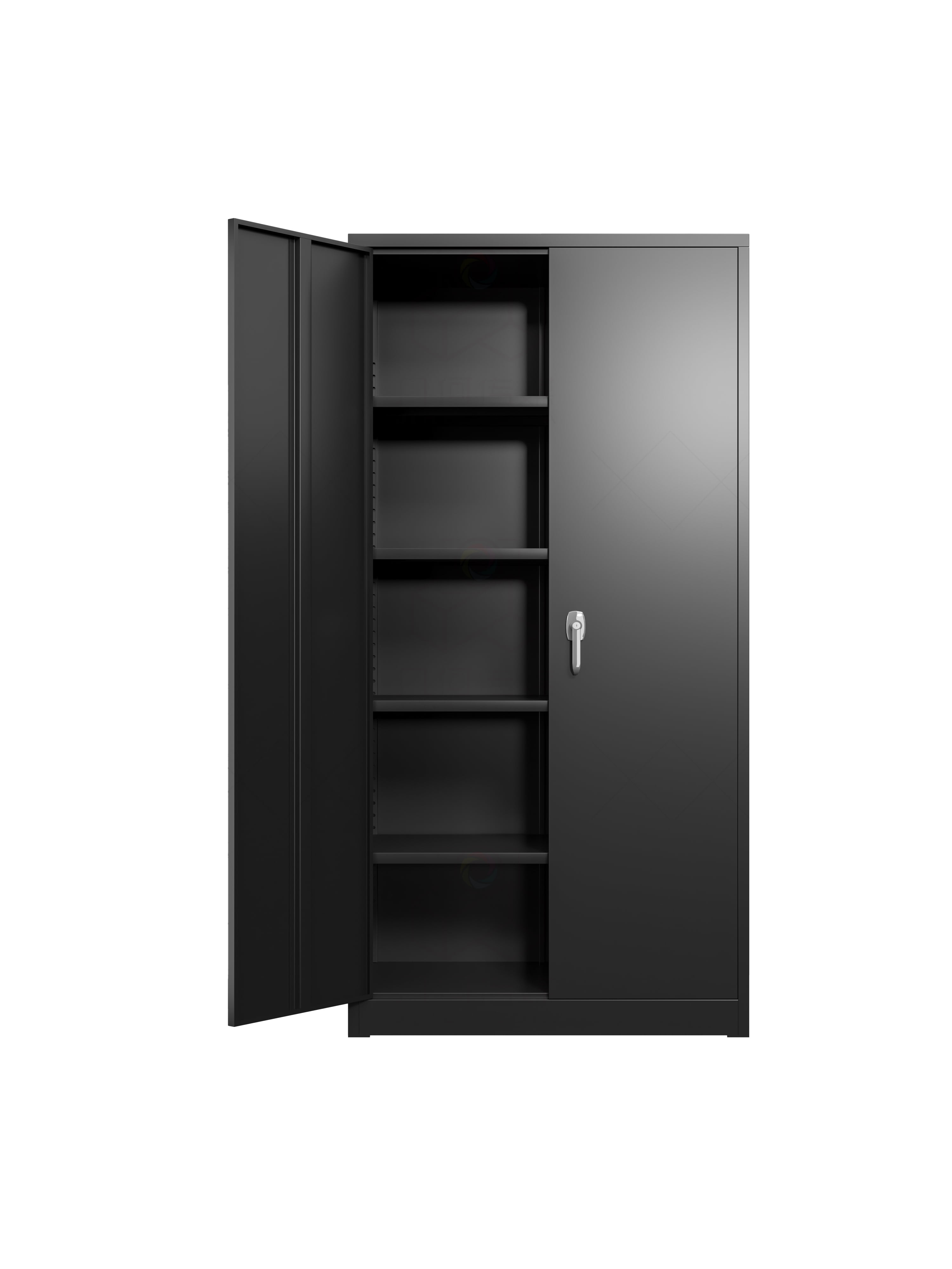Storage Cabinet, 71" Garage Metal Locking Cabinet With 2 Doors And 4 ...