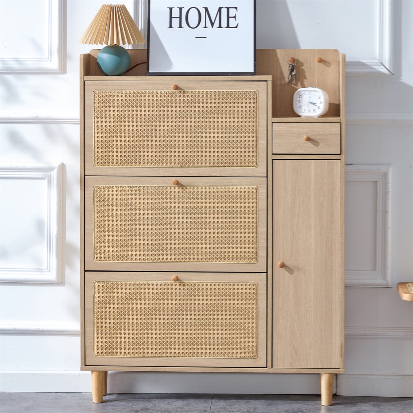 Storage Cabinet, Caninet, Modern Minimalist Rattan Cabinet, Mdf Bed Top ...