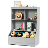 KidKraft Wooden Princess Bookcase with Crown Accent, Shelves and Hidden ...