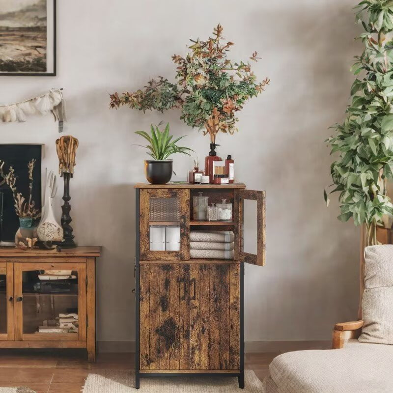 Storage Cabinet with Door and Adjustable Shelf, Pantry for Living Room ...