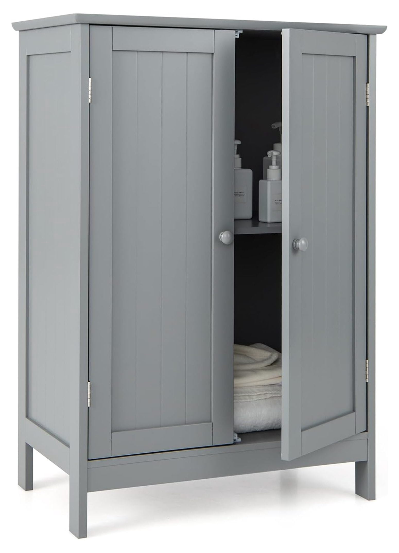 Storage Cabinet with Doors and Shelves - Freestanding Storage Organizer ...