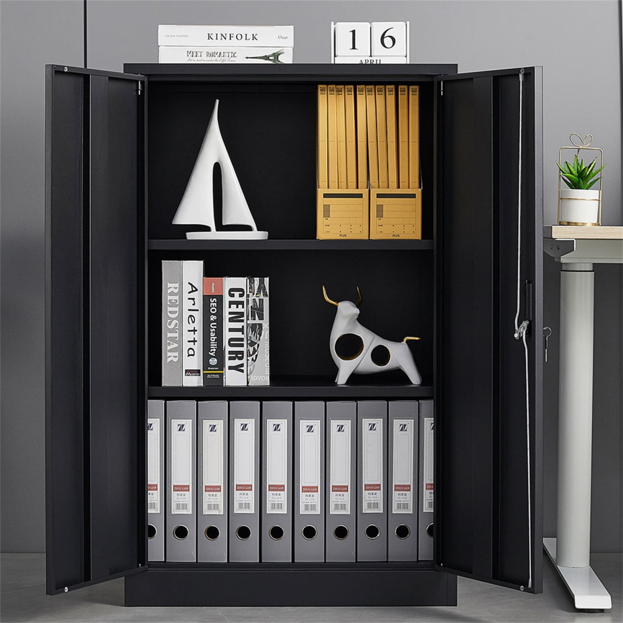 Storage Cabinet, File Cabinet, Metal Folding Filing Storage Cabinet ...