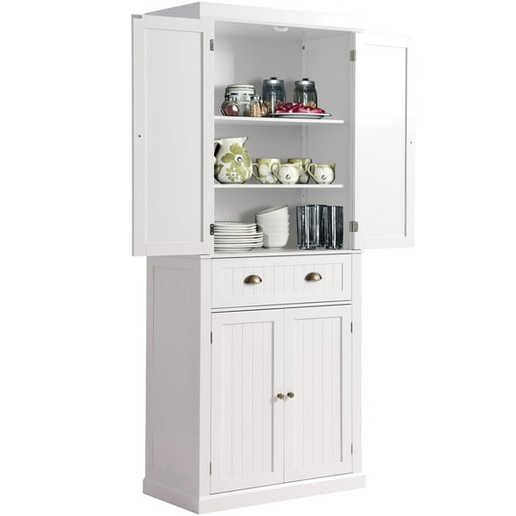 Pantry Cabinet Tall Kitchen Storage Cabinet 6-Tier Steel Pantry Cabinet ...