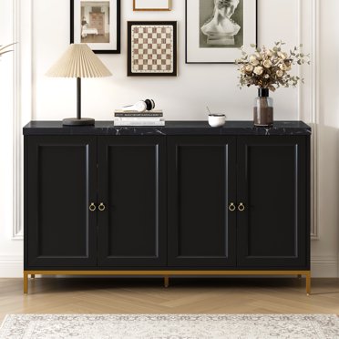 Modern Sideboard with Extra Large Storage Space with Metal Handles and ...
