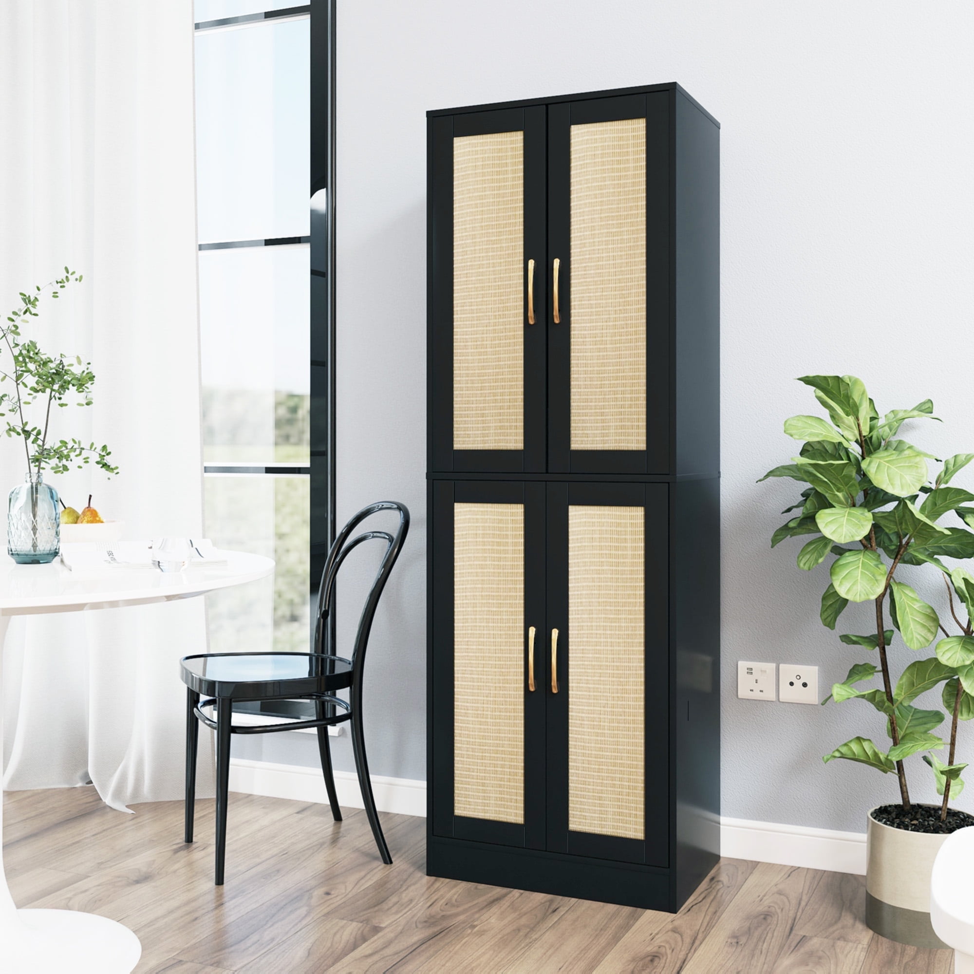 BOCVKENN Storage Cabinet - Kitchen Pantry Cabinet, Tall Pantry Storage ...