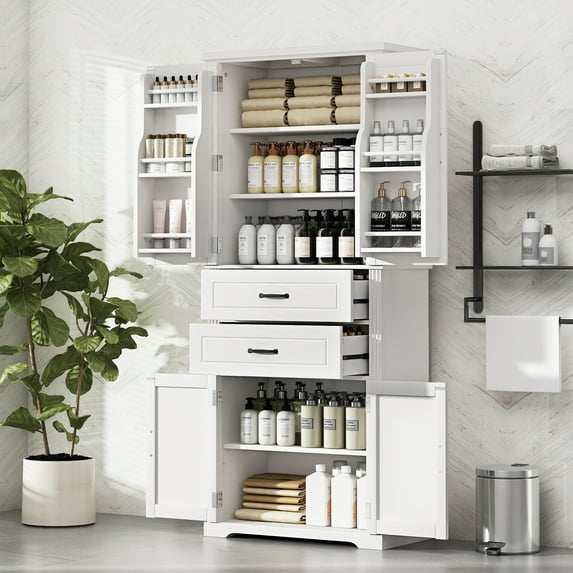 Storage Cabinet with Multi-Functional Storage Space for Kitchen ...