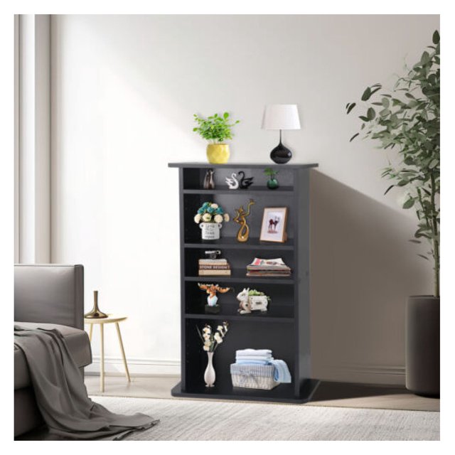 Storage Cabinet Multimedia Rack Book Shelf Organizer Stand Audio Media ...
