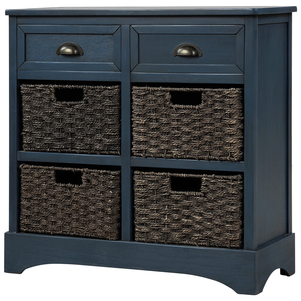 Storage Cabinet, Rustic Storage Cabinet with Two Drawers & Four Classic ...