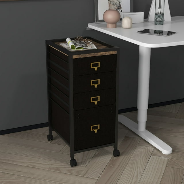 Storage Cabinet, Under Desk Storage Cabinet with Drawers, Mobile File ...