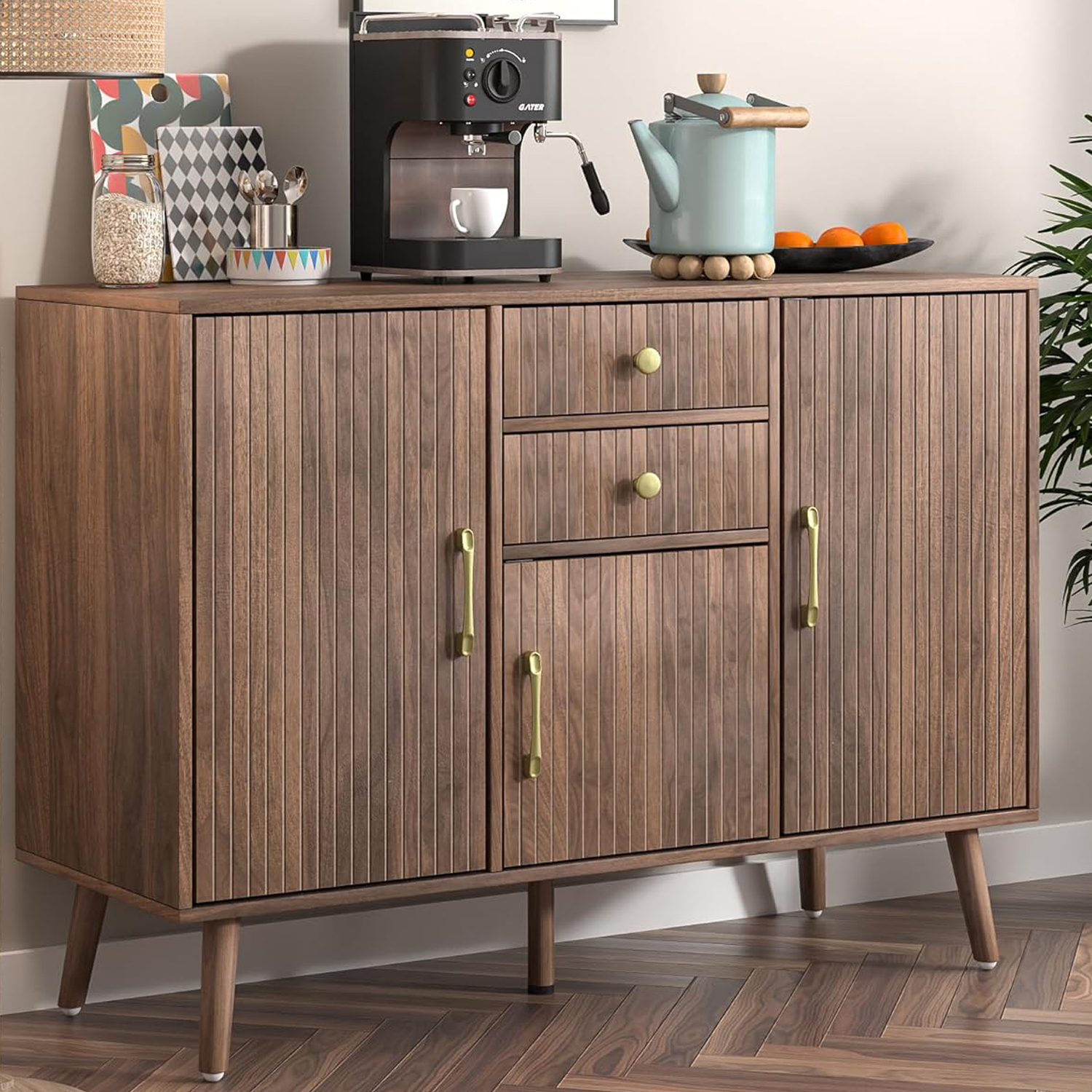 Costway Modern Furniture Kitchen Buffet Storage Cabinet, Dining ...
