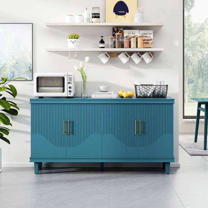 Storage Cabinet with Adjustable Shelves, Blue - Walmart.com