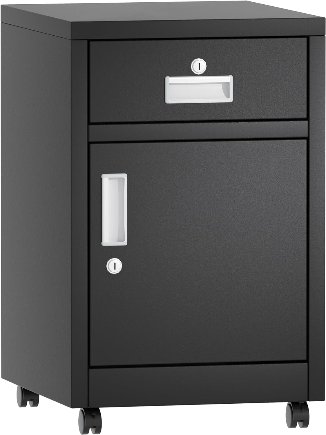 Storage Cabinet with Lock Mobile Under Desk Office Cabinet Rolling ...