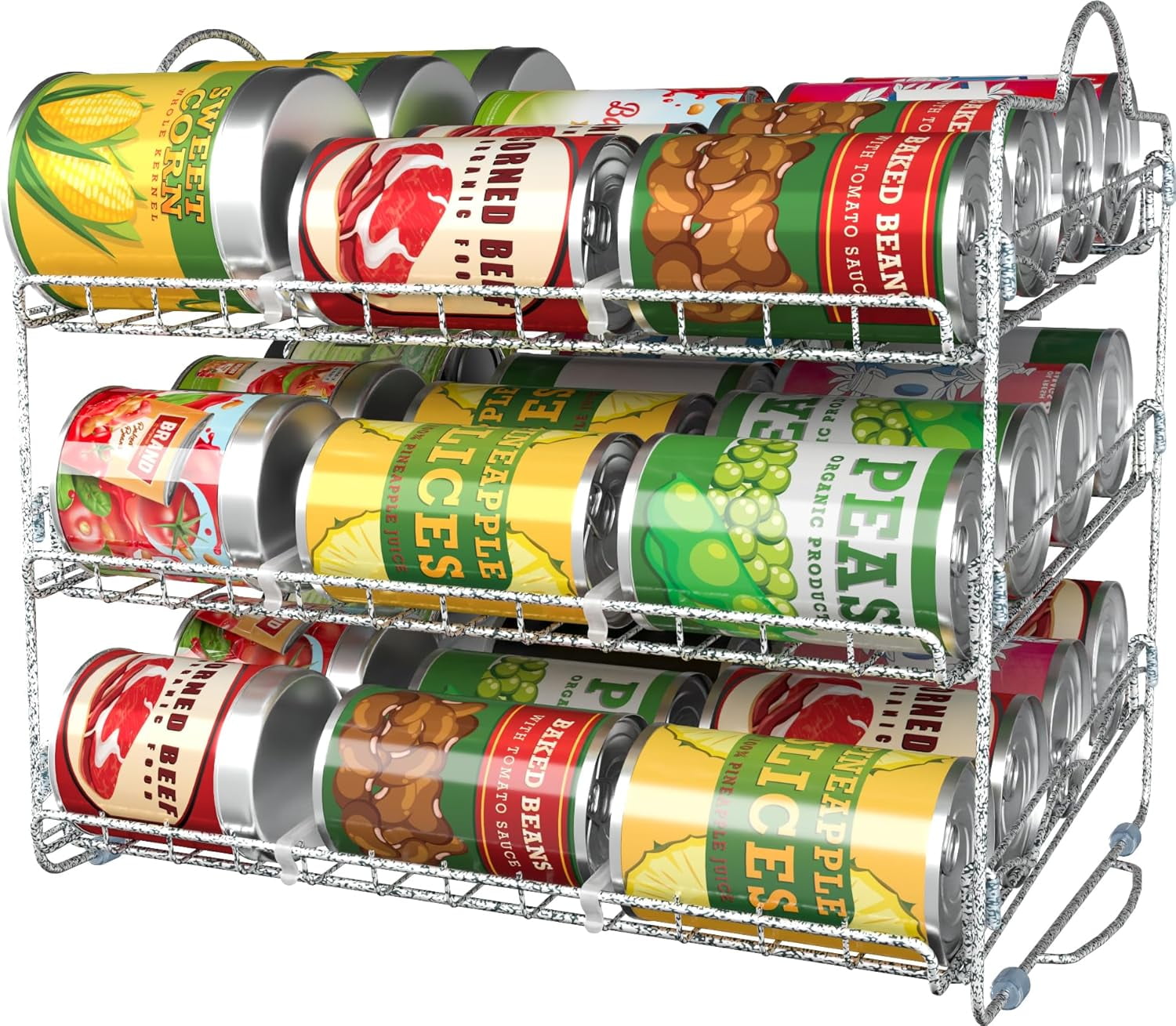 Storage Can Rack Organizer, Stackable Can Organizer Holds Upto 36 Cans ...