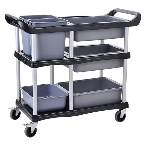Storage Cart 3 Tier Heavy Duty Grade Utility Cart,Carts with Wheels ...