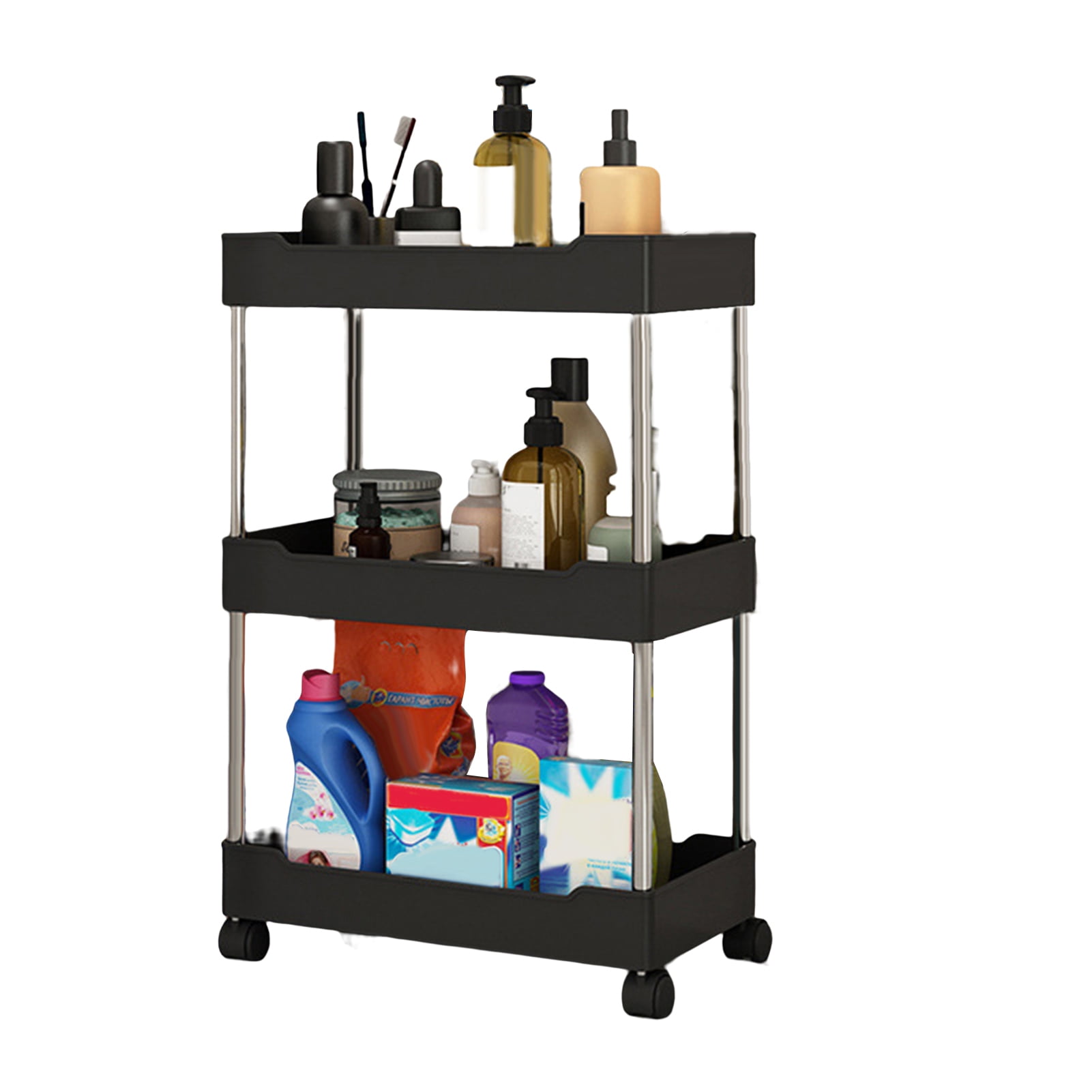 Storage Cart Multifunctional High Capacity Save Space 3/4-Tier ...