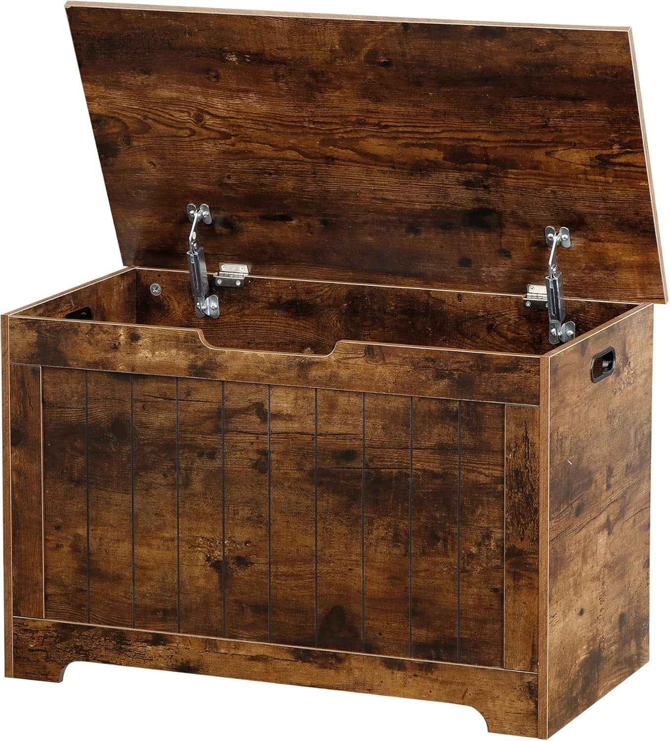 Storage Chest, 30 inches Toy Chest Box Organizer with 2 Safety Hinges ...