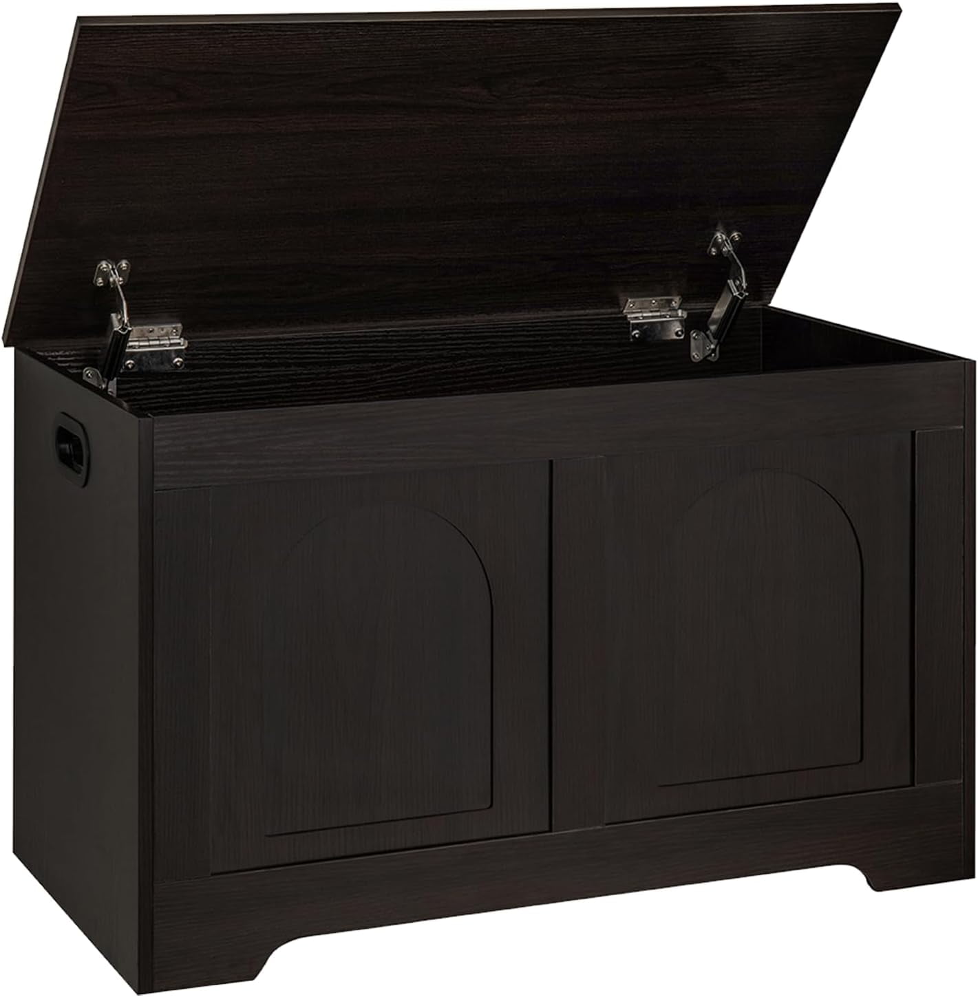 Storage Chest, 31.5”Wooden Toy Box with 2 Safety Hinges, Entryway ...