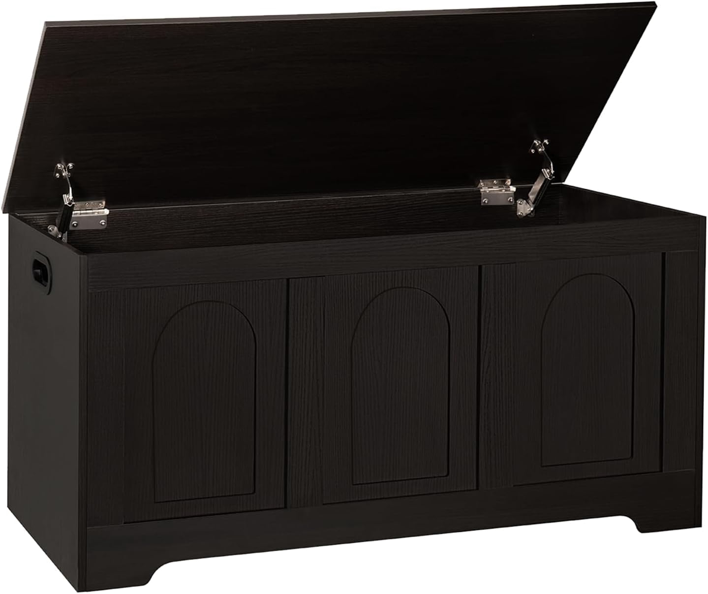 Storage Chest, 39.4” Wooden Toy Box with 2 Safety Hinges, Entryway Shoe ...