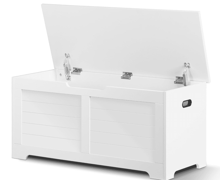 Storage Chest, 39 inches Chest Box Organizer with 2 Safety Hinges ...