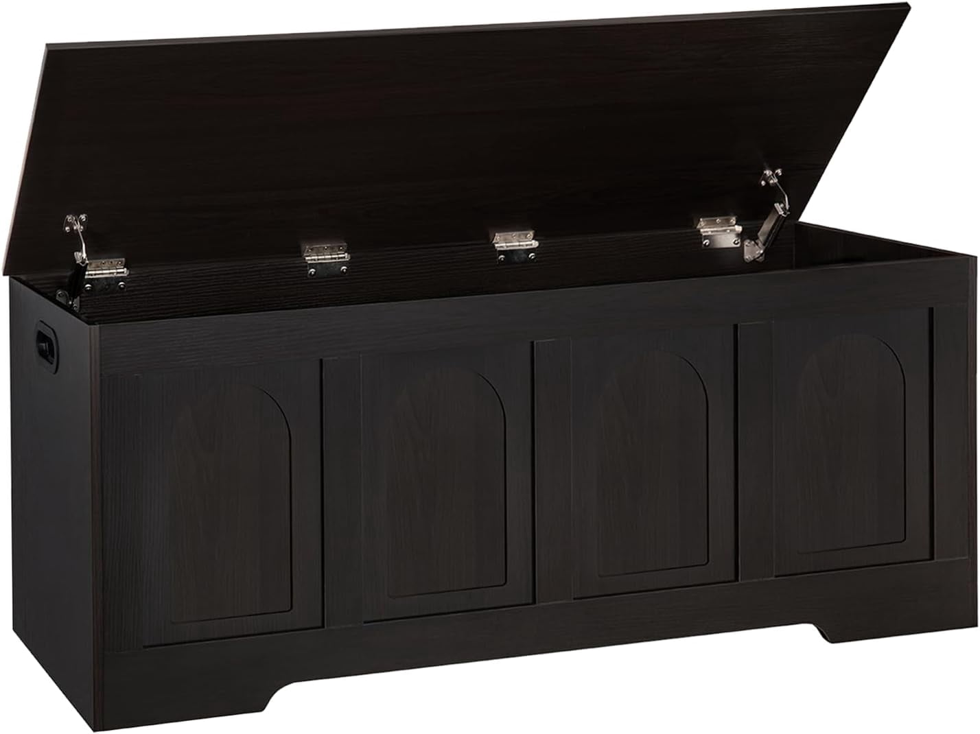 Storage Chest, 47.2”Wooden Storage Box with 2 Safety Hinges, Entryway ...