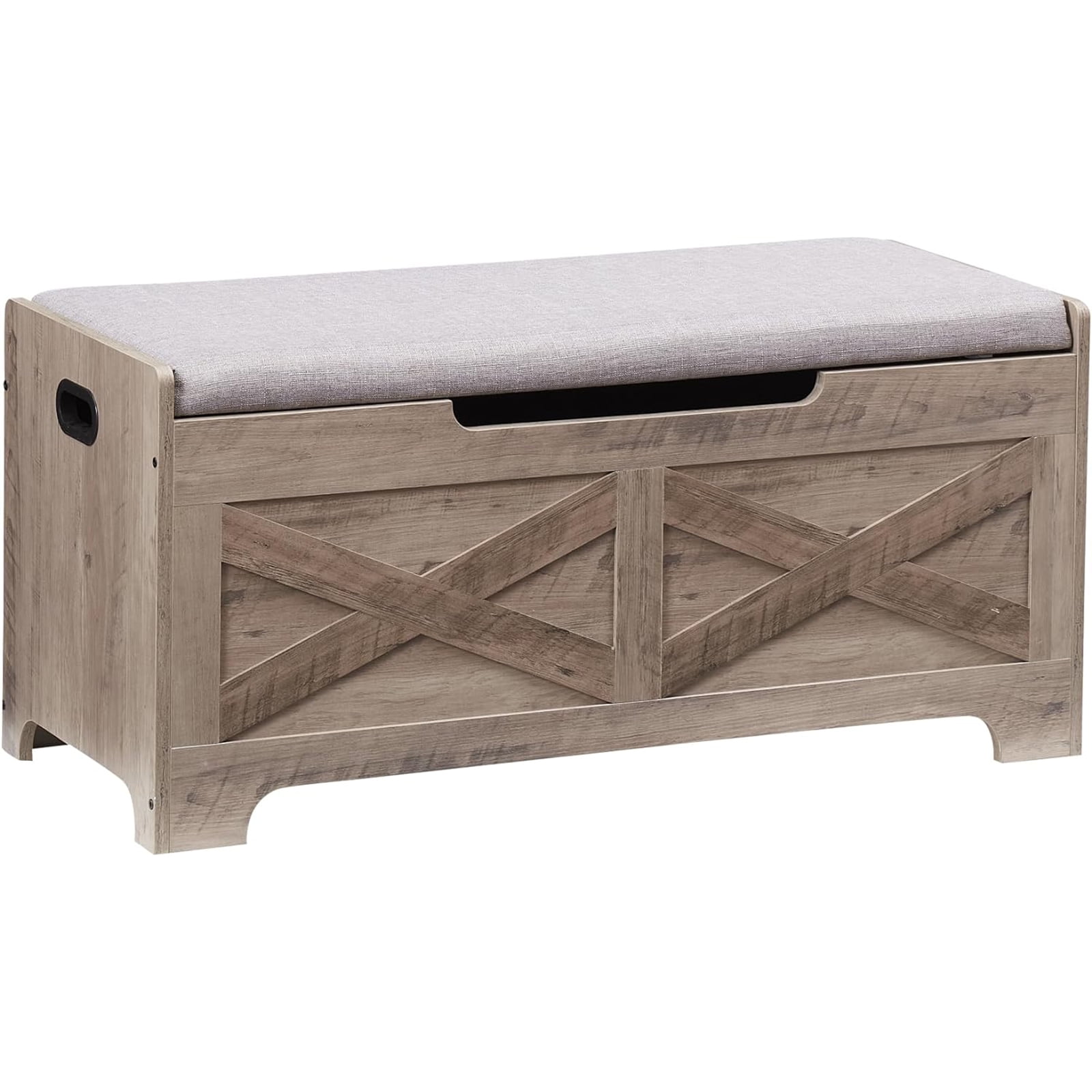 Storage Chest, Storage Bench with Safety Hinge, Barn Style Storage ...