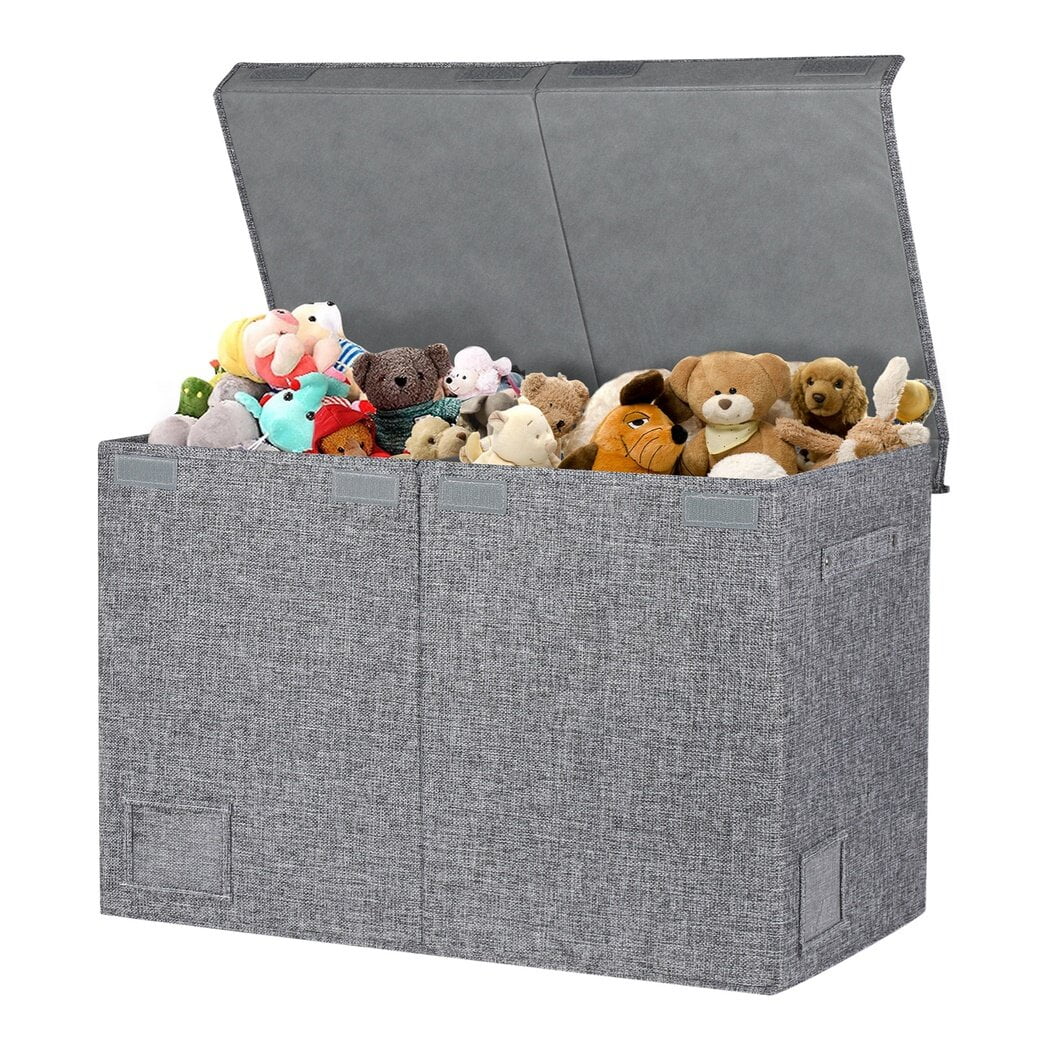 Storage Chest Box, Large Organization Box with Lid & 2 Adjustable ...